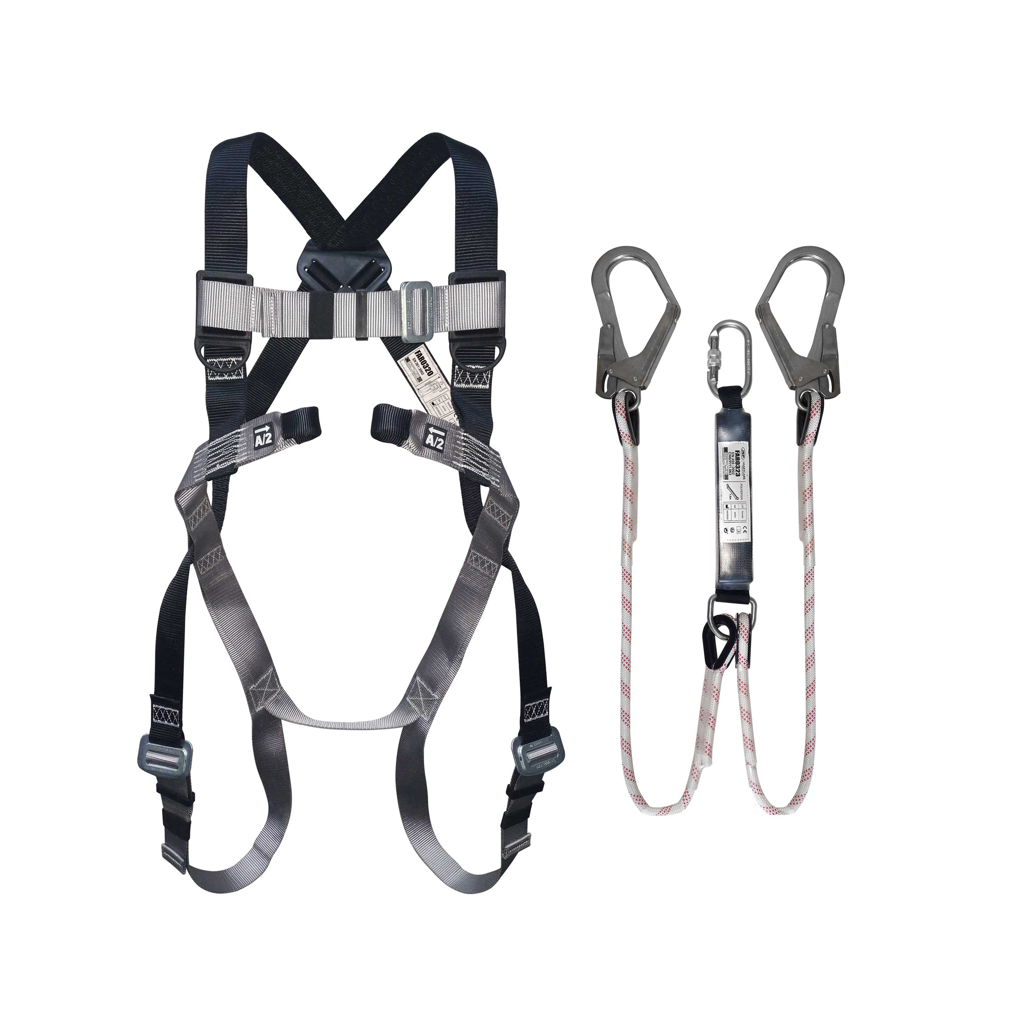 Martcare™ Kit Twin Fall Arrest - 2-Point Harness + 1.5m Twin Fall ...